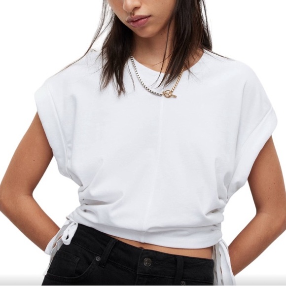 All Saints | Tops | All Saints Cotton Cropped Top | Poshmark